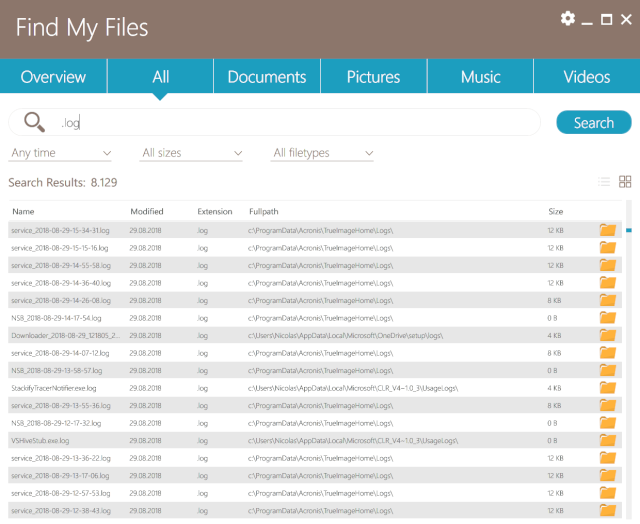 Find My Files: Search program to search & find files