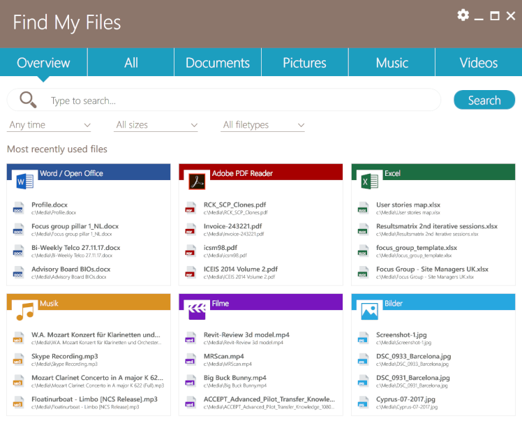 Find My Files: Search program to search & find files