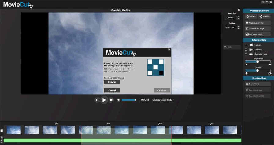 MovieCut: Video editing program for cutting and editing video