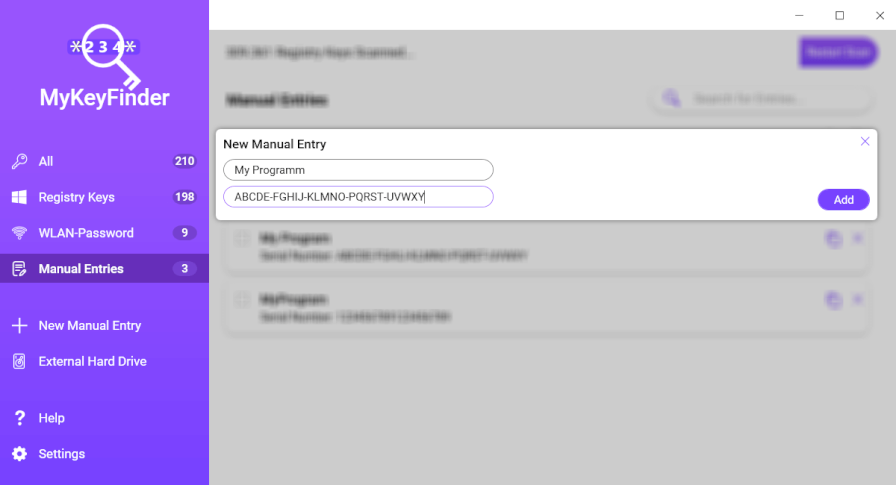 MyKeyFinder: Find, read, save and manage license keys
