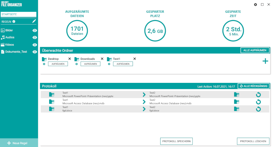 File Organizer: Dateien automatisch sortieren, aufräumen und ordnen