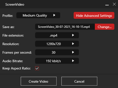 ScreenVideo: Screen Recorder to record the screen