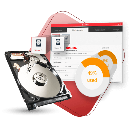 CheckDrive permanently checks your hard drives for impending defects