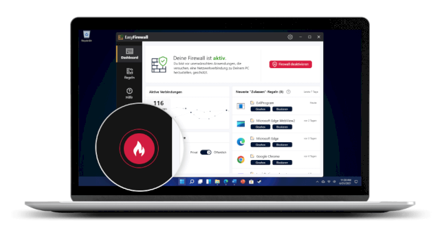 Mit EasyFirewall wird Deine Windows Firewall zum ultimativen Schutzprogramm