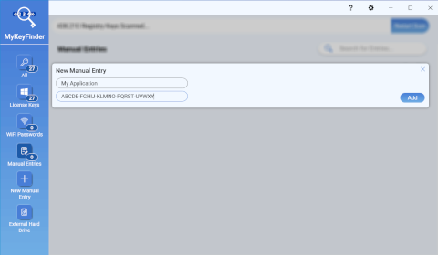MyKeyFinder: Find, read, save and manage license keys