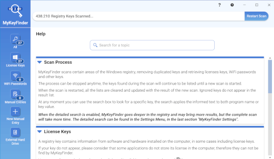 MyKeyFinder: Find, read, save and manage license keys