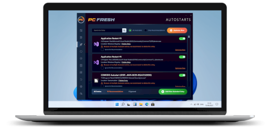 PC Fresh: optimizes your Windows for a fast and stable running PC