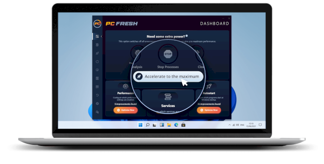 PC Fresh: optimizes your Windows for a fast and stable running PC
