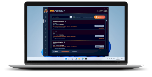 PC Fresh: optimizes your Windows for a fast and stable running PC