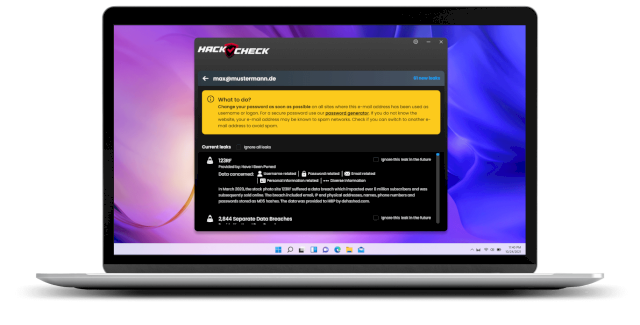 HackCheck: automatically check email addresses for hacks