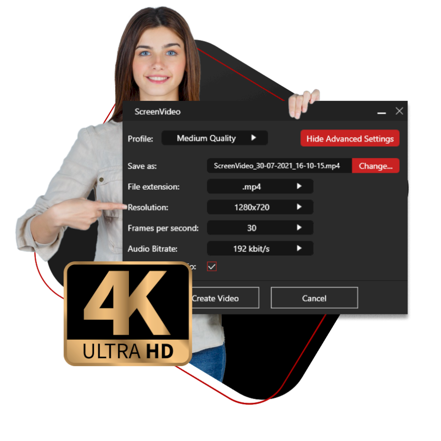 ScreenVideo: Screen Recorder to record the screen