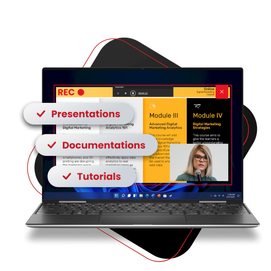 ScreenVideo: Screen Recorder to record the screen